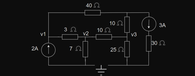 Solved Solve for V1 V2 V3 Using nodal analysis | Chegg.com