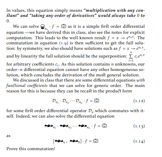 Solved The relation in (1.9) is the reason why we can solve | Chegg.com