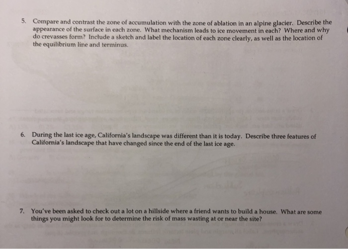 Solved Compare and contrast the zone of accumulation with | Chegg.com