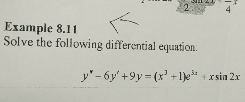 Solved Example 8.11 Solve the following differential | Chegg.com