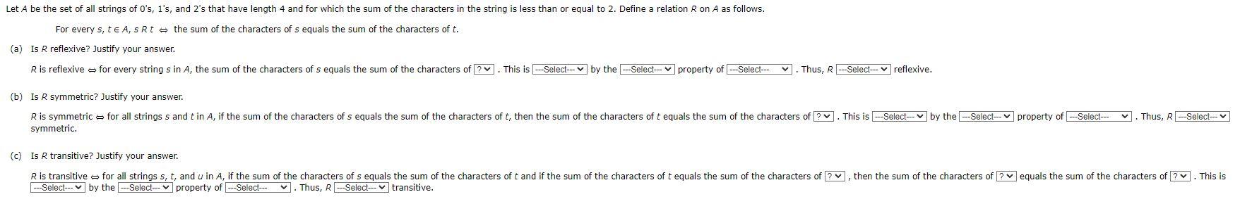 Solved Let A be the set of all strings of 0 's, 1 's, and | Chegg.com
