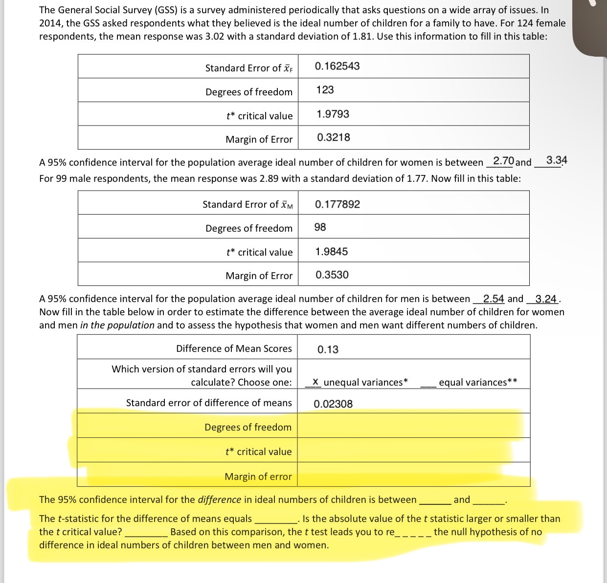 Solved Please help with highlighted only. Not sure if i am | Chegg.com