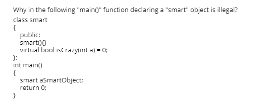 Solved Why in the following "main("function declaring a | Chegg.com