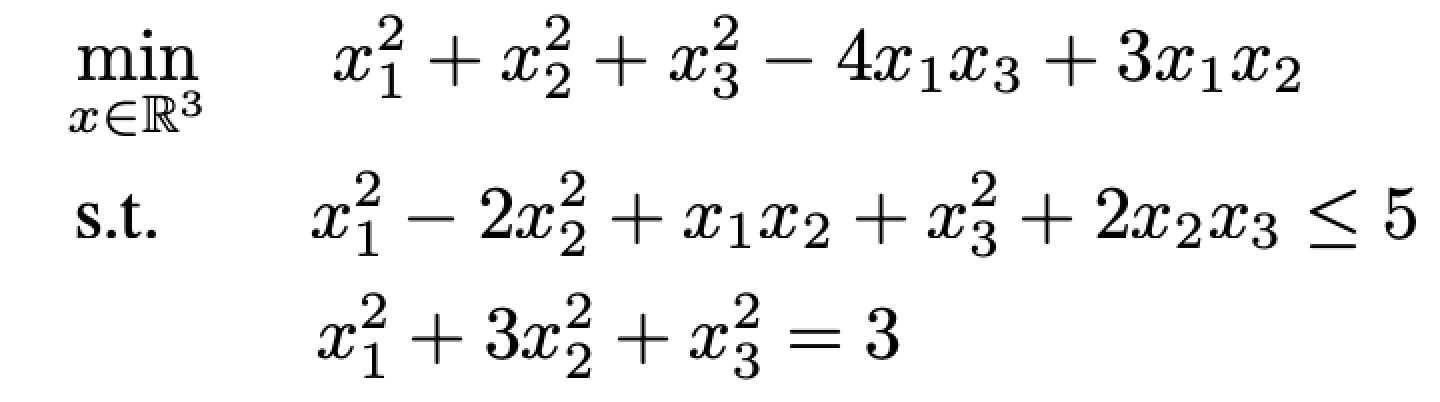 Solved x12+x22+x32−4x1x3+3x1x2x12−2x22+x1x2+x32+2x2x3≤5x12+3 | Chegg.com