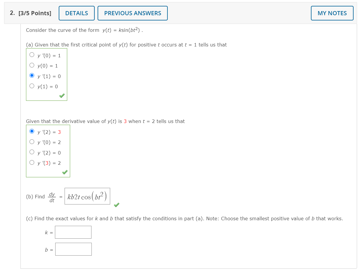Solved 2 3 5 Points DETAILS PREVIOUS ANSWERS MY NOTES Chegg
