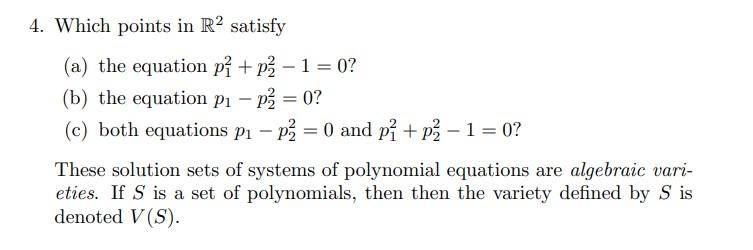 Solved Which points in R2 satisfy (a) the equation | Chegg.com