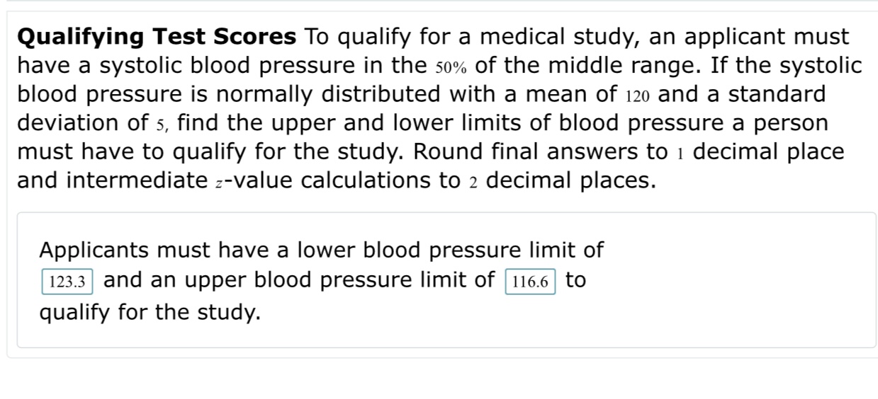 Solved Qualifying Test Scores To qualify for a medical | Chegg.com