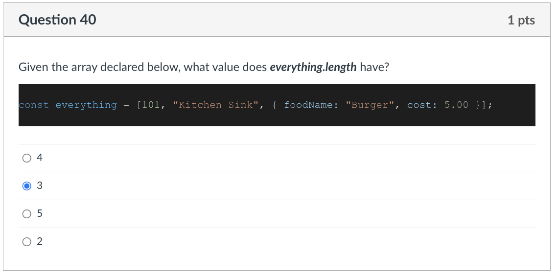 Solved Given the following declaration and code, let dogs = | Chegg.com