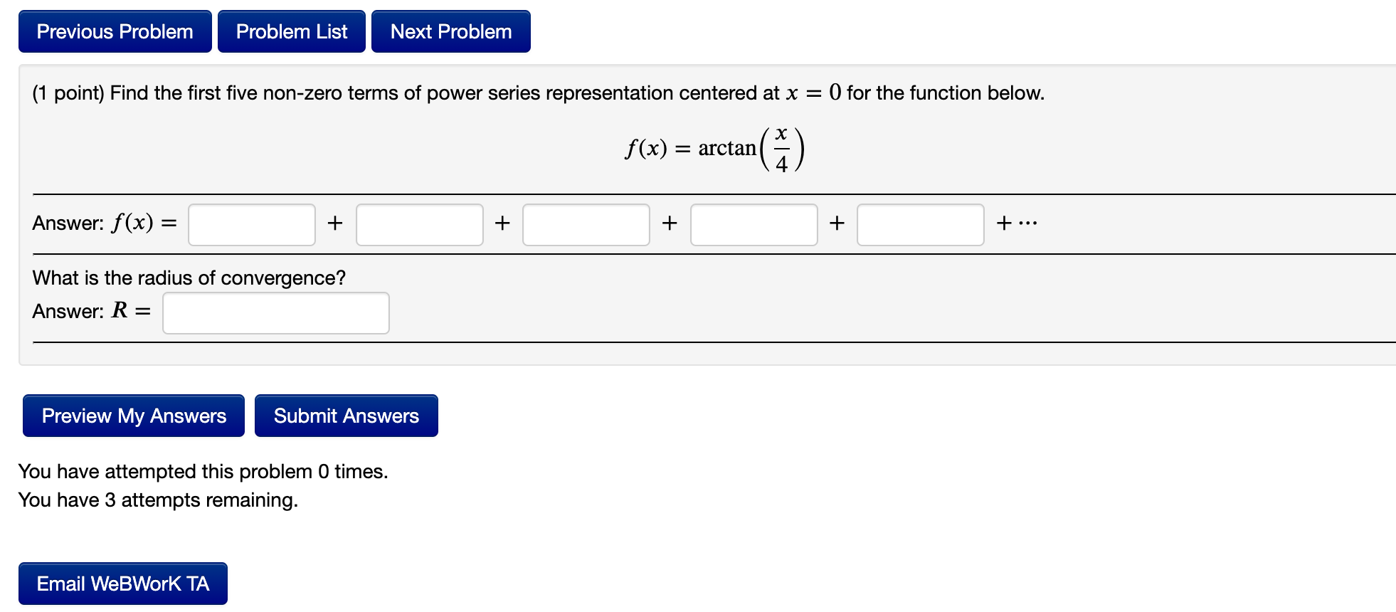 Solved Previous Problem Problem List Next Problem (1 point) | Chegg.com