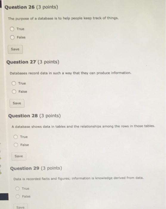 Solved Question 2 (3 points) In an enterprise-class database | Chegg.com
