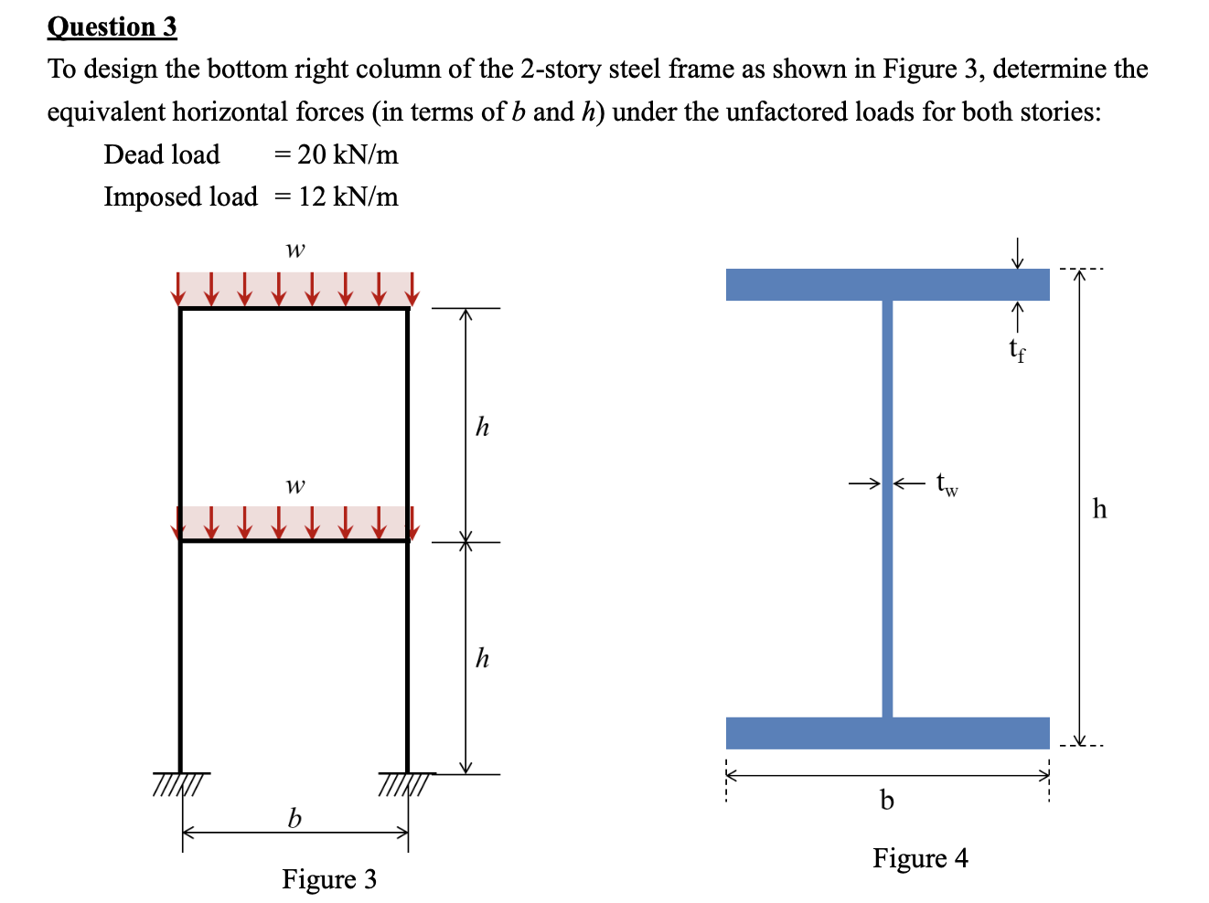 Solved To design the bottom right column of the 2-story | Chegg.com