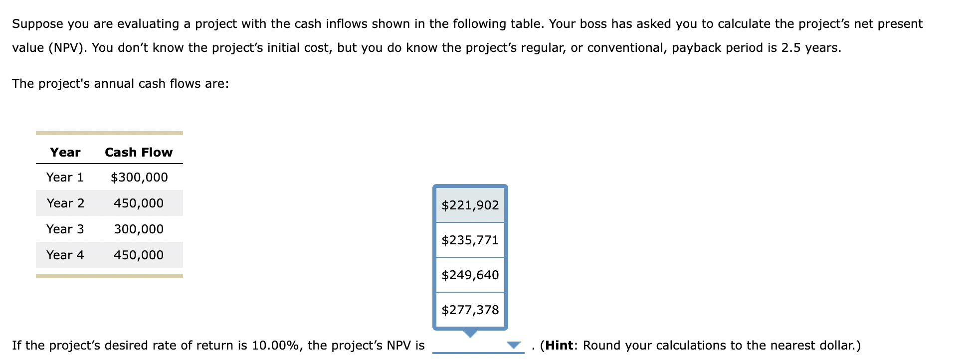 Solved Suppose you are evaluating a project with the cash | Chegg.com