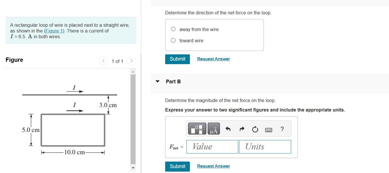 Solved Determine the direction of the net force on the loop. | Chegg.com