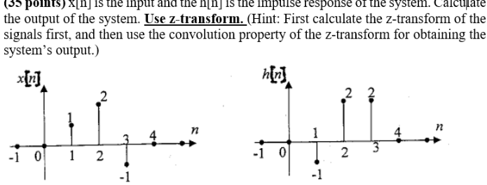 Solved the output of the system. Use z-transform. (Hint: | Chegg.com