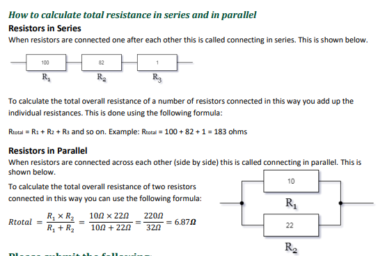 Solved How to calculate total resistance in series and in | Chegg.com