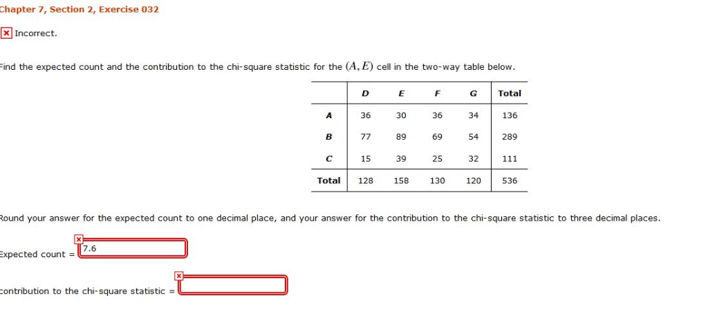 Solved Chapter 7, Section 2, Exercise 032 XIncorrect. ind | Chegg.com