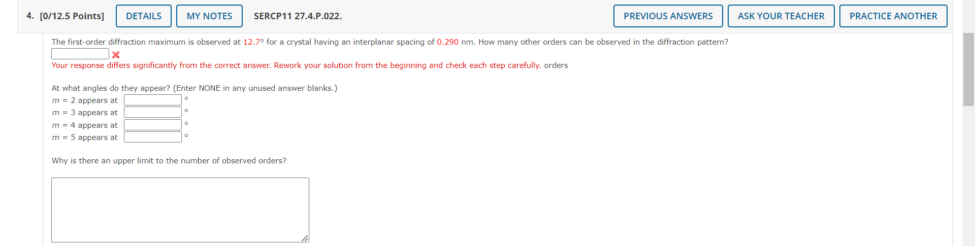 Solved The first-order diffraction maximum is observed at | Chegg.com