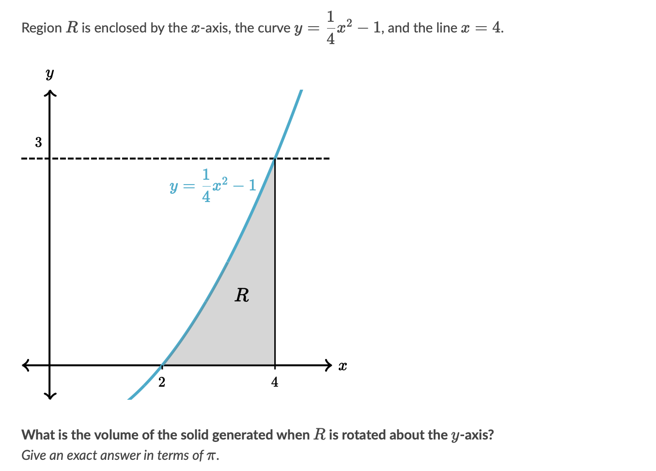 Solved Region R is enclosed by the x-axis, the curve y 1 | Chegg.com