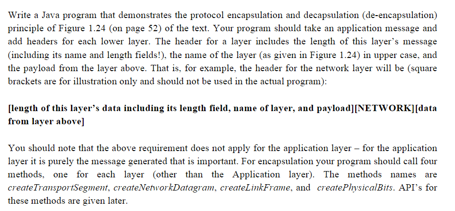 Write a Java program that demonstrates the protocol | Chegg.com