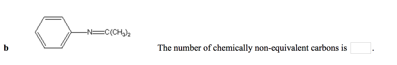 Solved SN=C(CH3)2 The number of chemically non-equivalent | Chegg.com