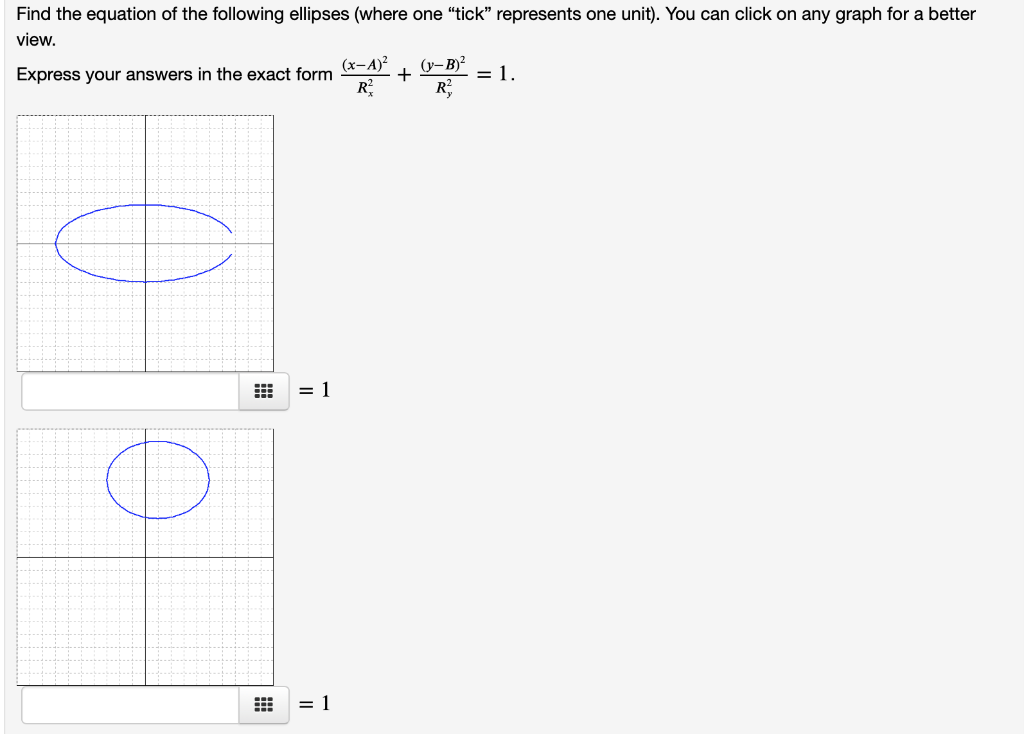 Solved Find the equation of the following ellipses (where | Chegg.com