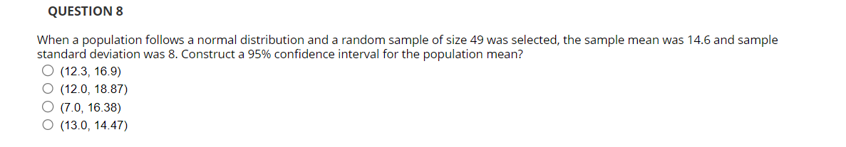 Solved When a population follows a normal distribution and a | Chegg.com