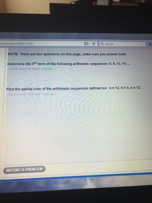 Solved Determine the 5th term of the following arithmetic | Chegg.com