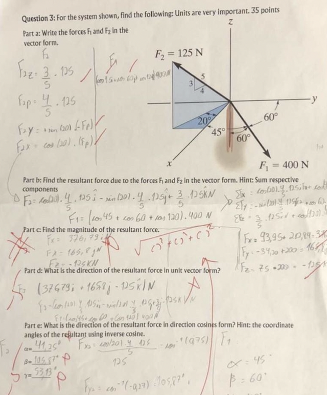 Solved Question 3: For the system shown, find the following: | Chegg.com