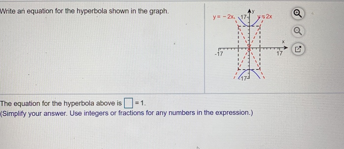 Solved Write an equation for the hyperbola shown in the | Chegg.com