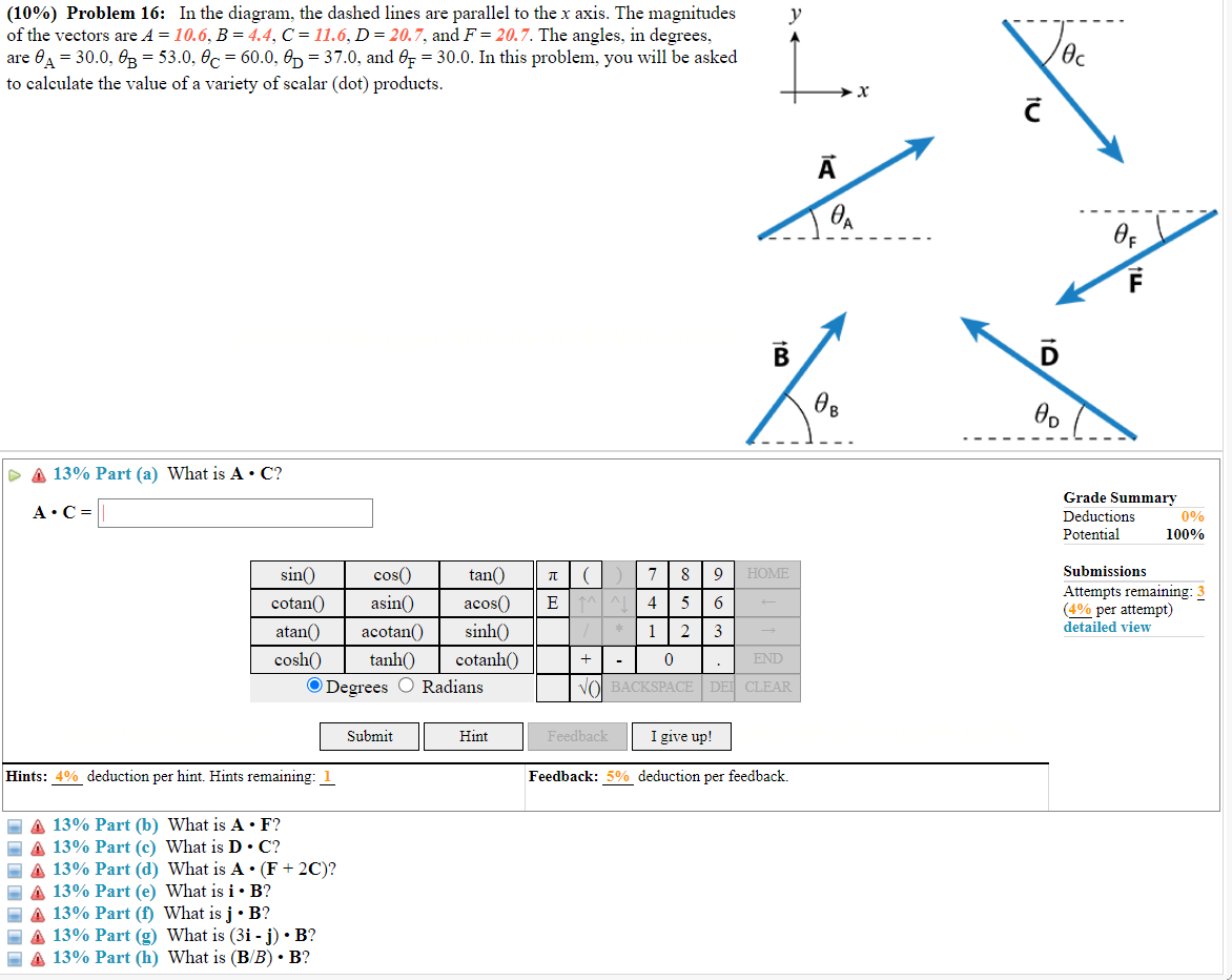 Solved (10\%) Problem 16: In the diagram, the dashed lines | Chegg.com