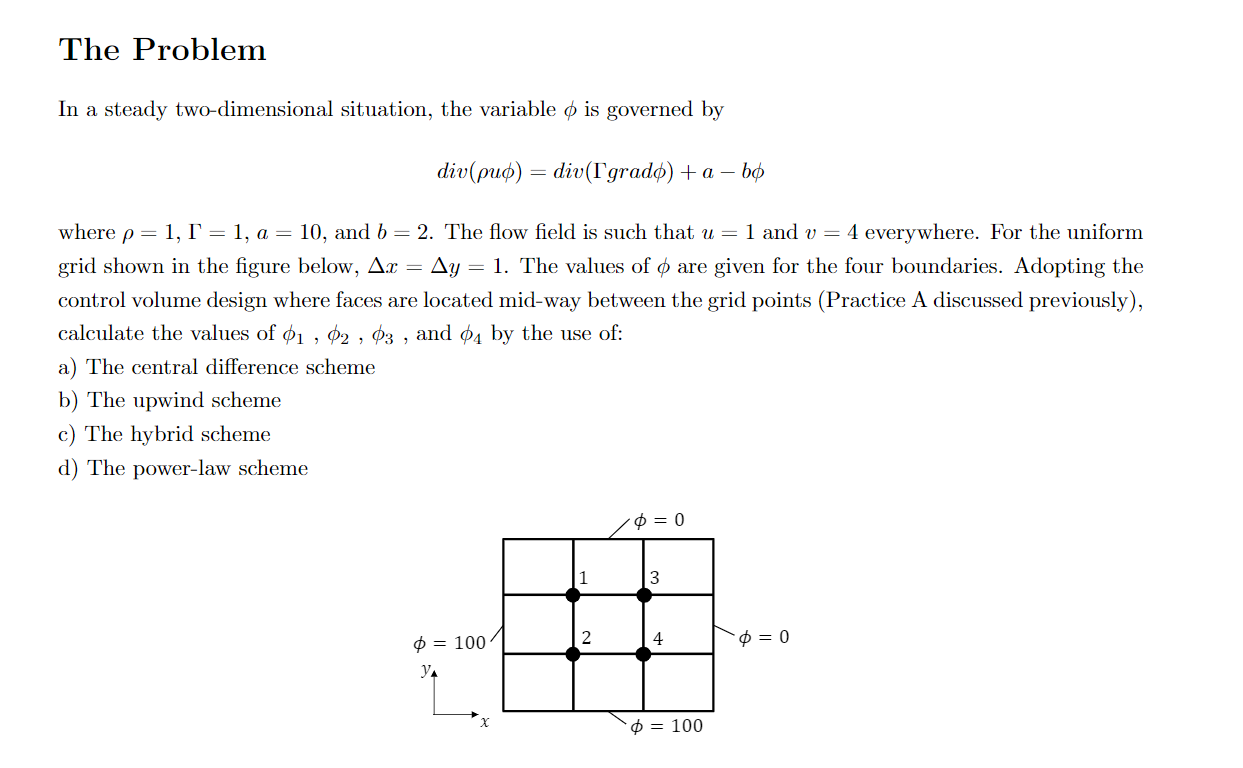 Solved In a steady two-dimensional situation, the variable ϕ | Chegg.com