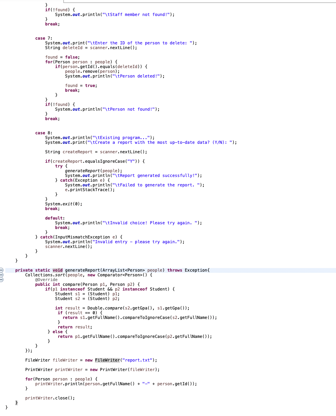 Solved IN JAVA ONLY PLEASE!CAN SOMEONE HELP ME UPDATE MY | Chegg.com