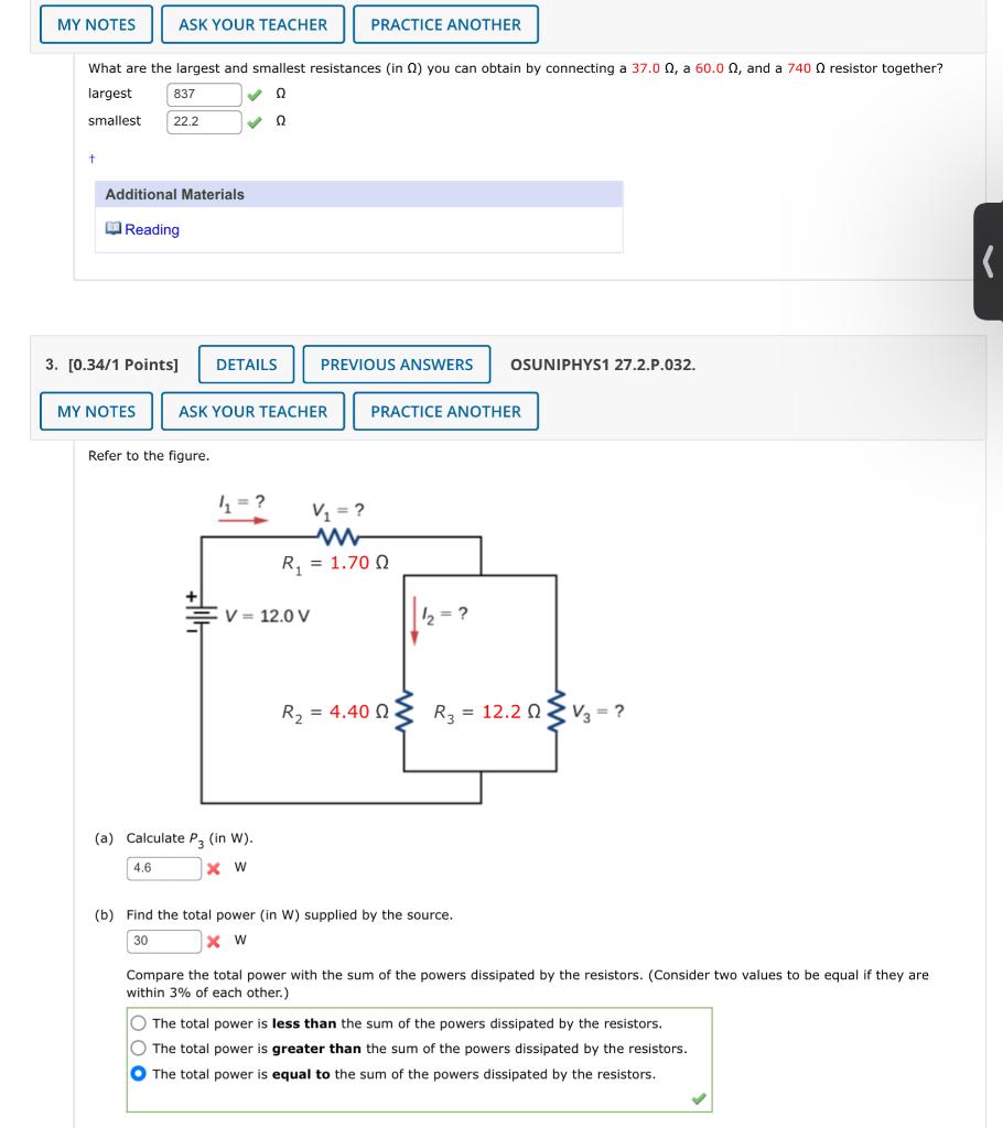 Solved Refer to the figure. R1 = 1.70 Ω R2 = 4.40 Ω R3 = | Chegg.com