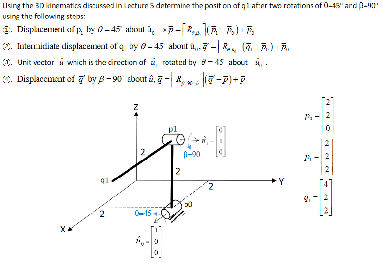 Solved Using the 3D kinematics discussed in Lecture 5 | Chegg.com