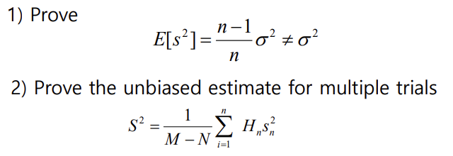 Solved 1) Prove E[s2]=nn−1σ2 =σ2 2) Prove the unbiased | Chegg.com