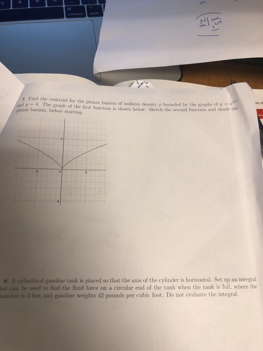 Solved 7. Find the centroid for the planar lamina of | Chegg.com