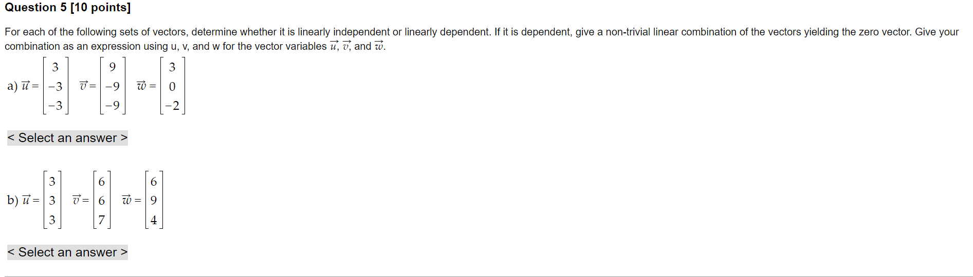 Solved Question 5 [10 points] For each of the following sets | Chegg.com