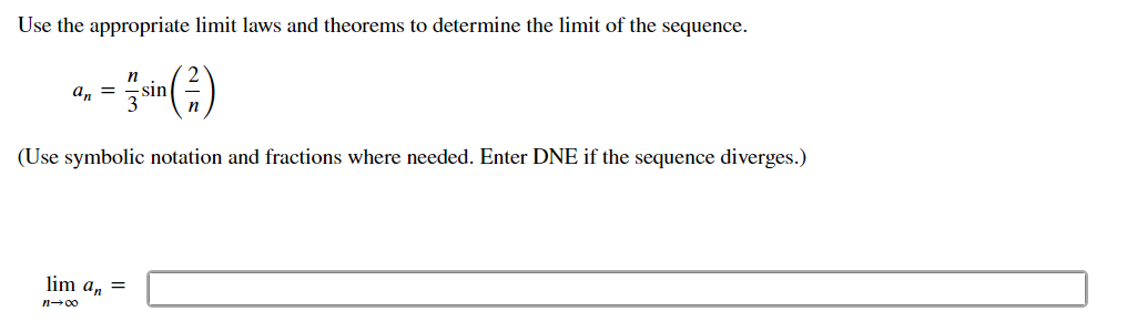 Solved Use the appropriate limit laws and theorems to | Chegg.com