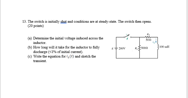 Solved 11. The current through a 200 mH inductor is shown | Chegg.com