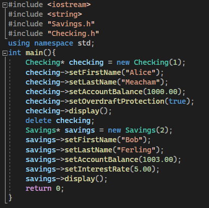 Solved This program extends the previous Accounts program. | Chegg.com