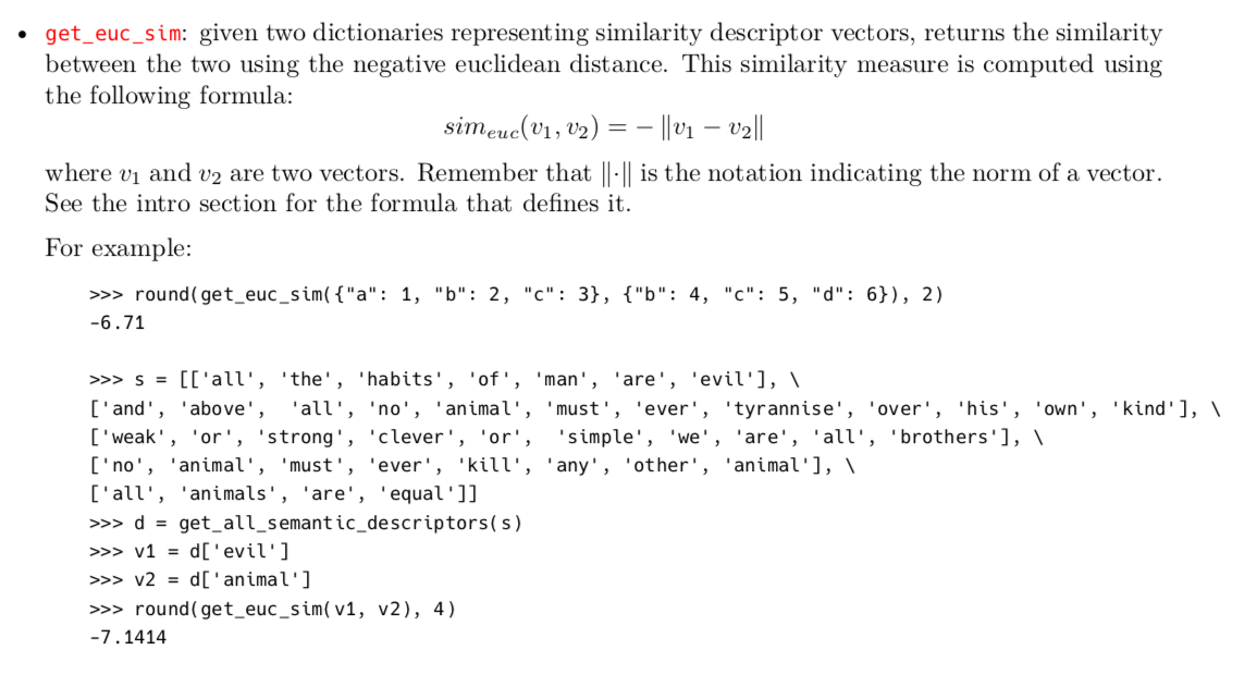 Solved get_vector_norm: given a dictionary representing a | Chegg.com