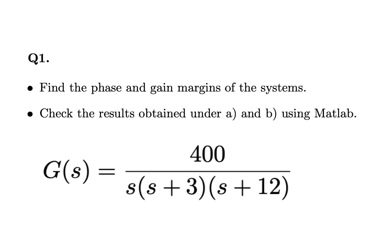Solved Please Do Not Forget The Matlab Part Which Is 