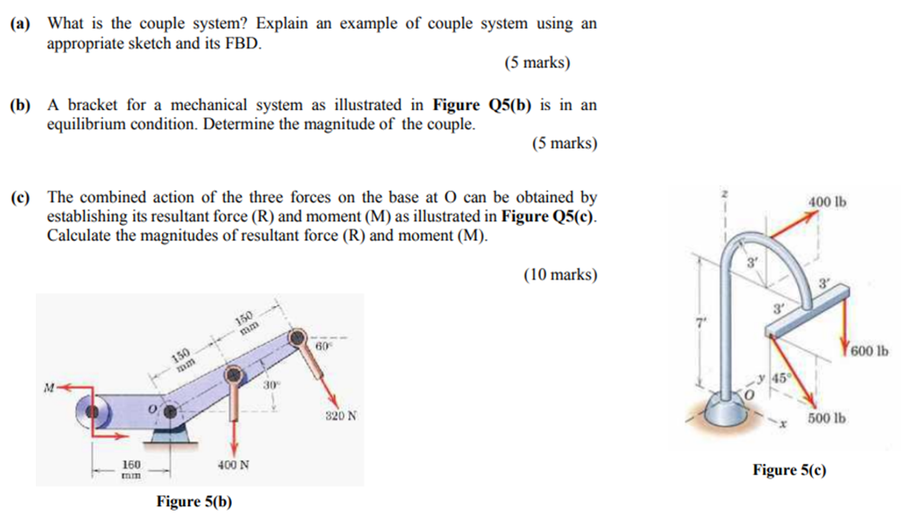 Solved (a) What is the couple system? Explain an example of | Chegg.com