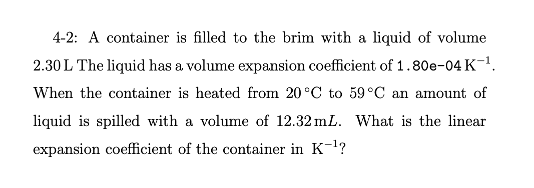 Solved 4-2: A container is filled to the brim with a liquid | Chegg.com
