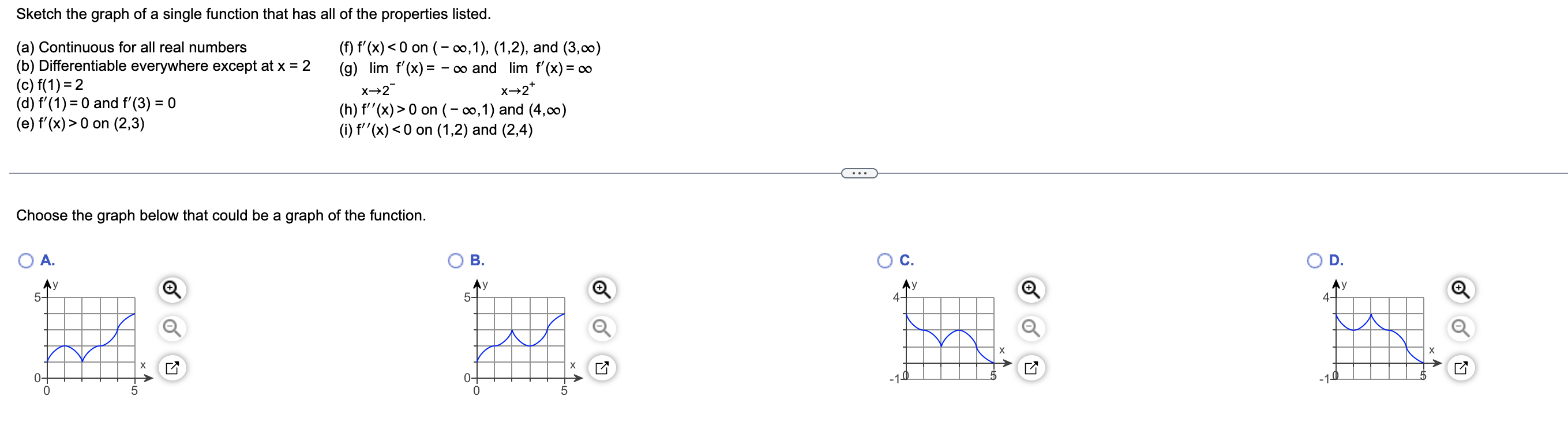 Solved Sketch the graph of a single function that has all of | Chegg.com