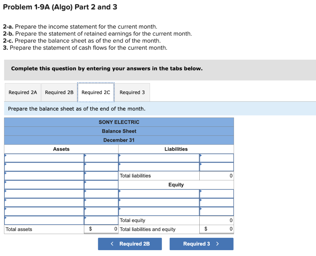 Solved Problem 1-9A (Algo) Analyzing transactions and | Chegg.com
