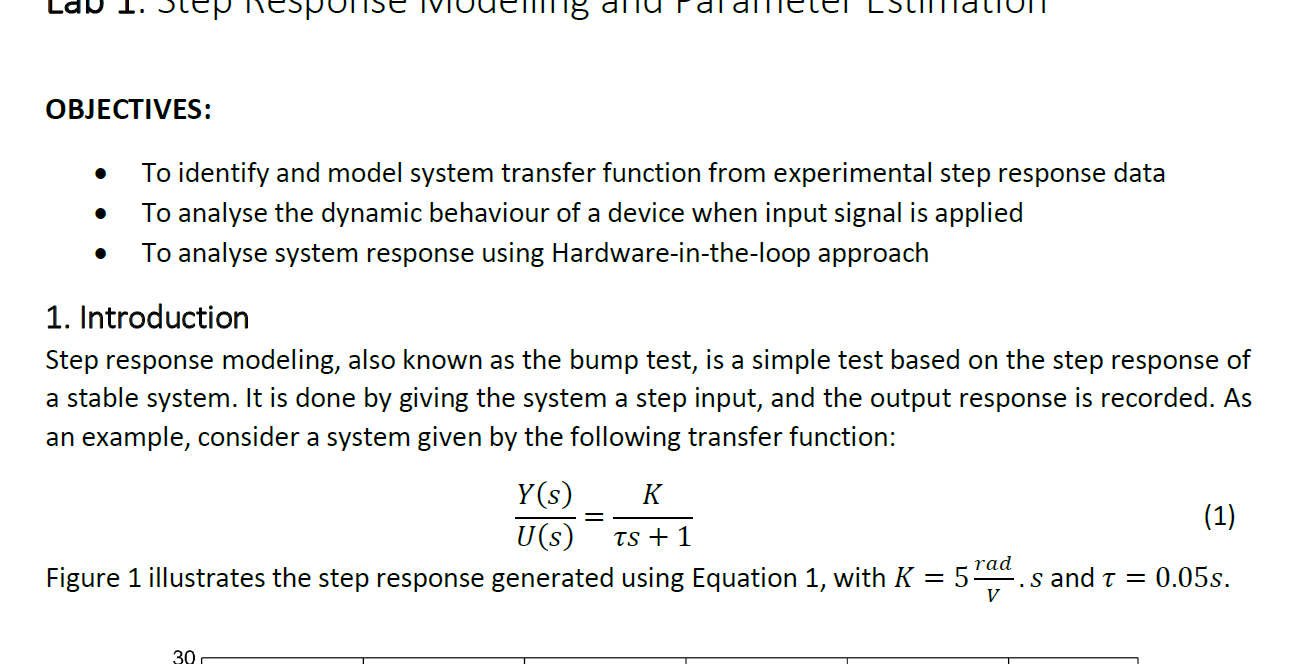 OBJECTIVES: - To identify and model system transfer | Chegg.com