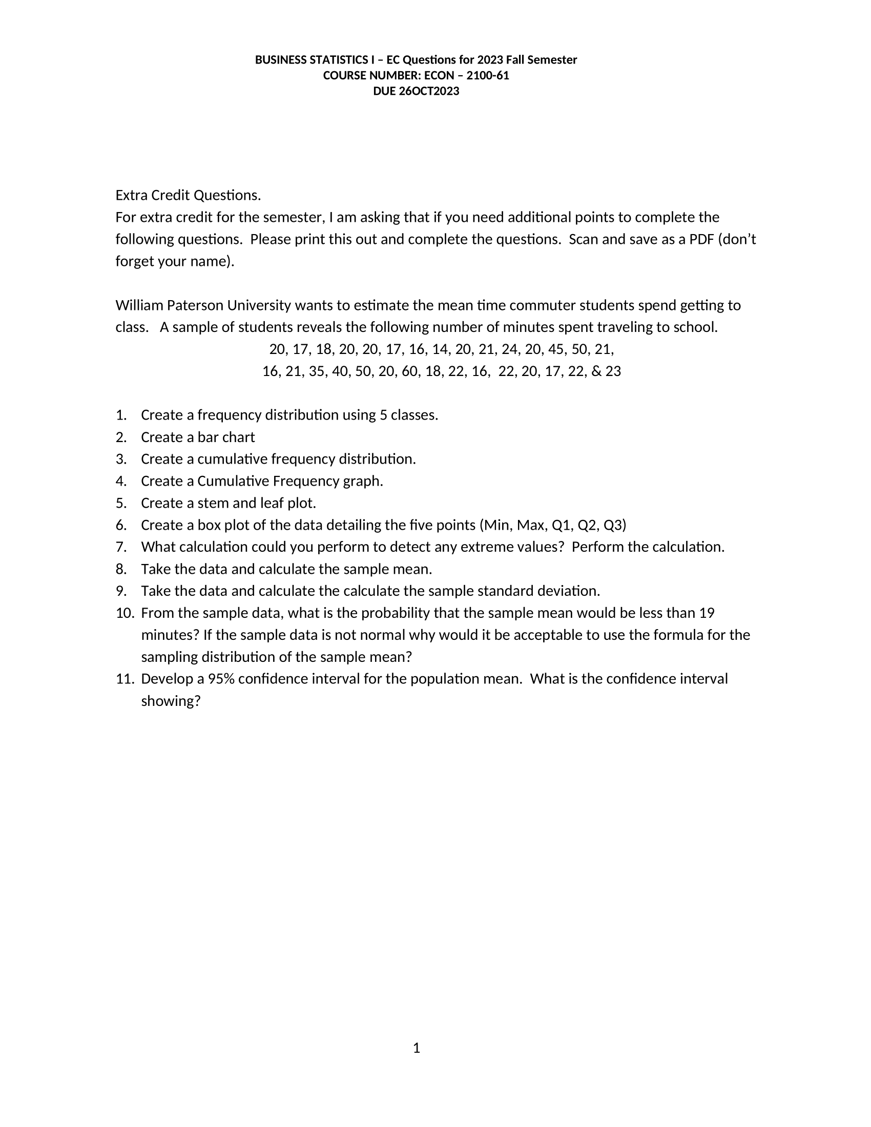 Solved Extra Credit Questions.For extra credit for the | Chegg.com