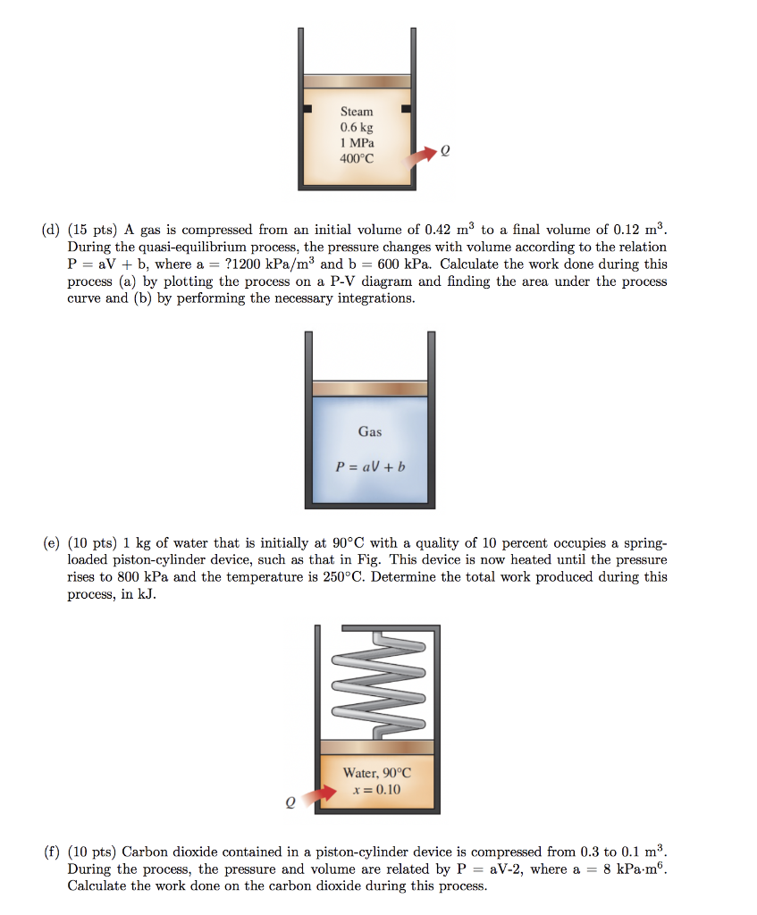 Solved 2. Moving Boundary Work (a) (10 pts) Calculate the | Chegg.com