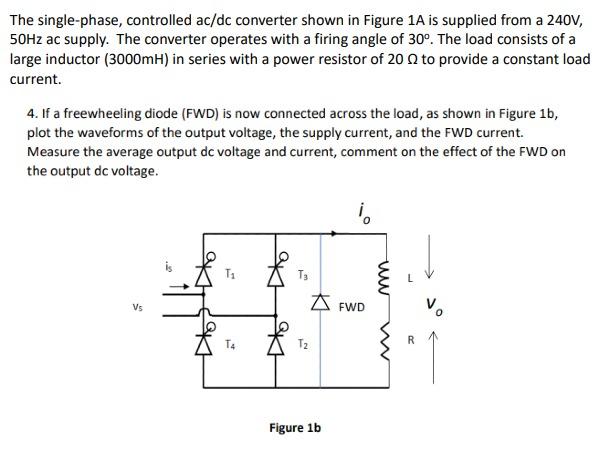 Solved The single-phase, controlled ac/dc converter shown in | Chegg.com